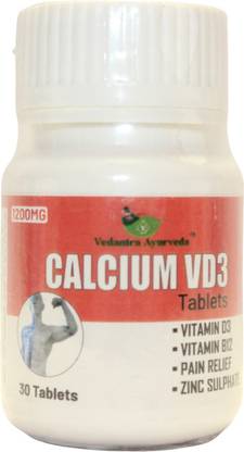 VEDANTRA AYURVEDA CALCIUM VD3 Tablets with Vitamin D3,Magnesium,Zinc ...