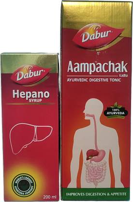 Dabur AAMPACHAK KADHA+HEPANO SYRUP (HERBAL PACK FOR LIVER & DIGESTIVE ...