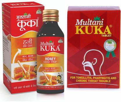 Multani Kuka Tablet 100 Tablet & Kuka Honey Cough Syrup 100 Ml | Combo ...