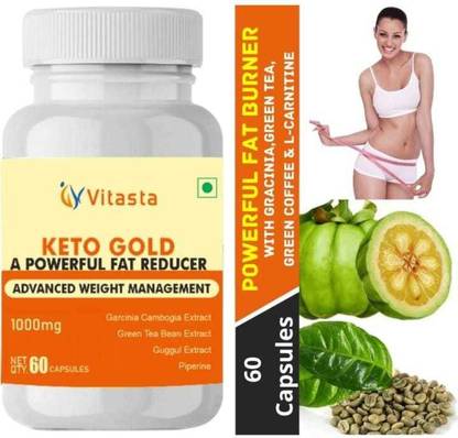 VITASTA WEIGHT LOSS CAPSULE,FAT BURNER WITH L-CARNITINE,GRACINIA,GREEN ...