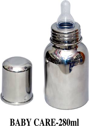 SUNLIFE - BabyCare Stainless Steel Feeding Bottle(280ml)- Joint Less 304 Grade, BPA Free - 280 ...