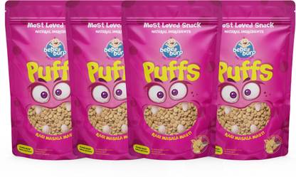 bebe burp Puffs Ragi Masala Pack of 4 - 35 gms each Baby Puffs 100 g ...