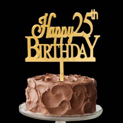Party Decorz Happy 25th Birthday Cake Topper Price in India - Buy Party ...