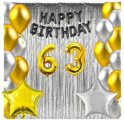 Flipkart.com | METROL Solid Number 63 Happy Birthday Banner with ...