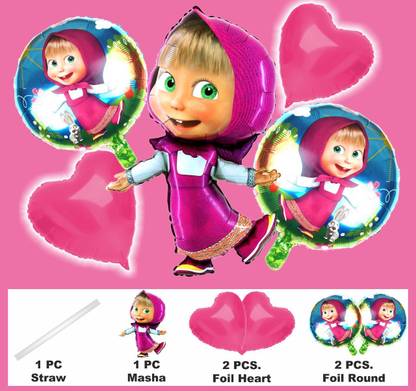 Flipkart.com | Domios Printed Birthday Party Balloons Masha Character ...