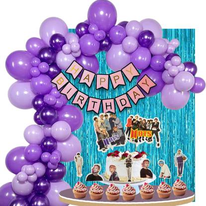 Flipkart.com | House of Banter Solid BTS theme Birthday Decoration ...