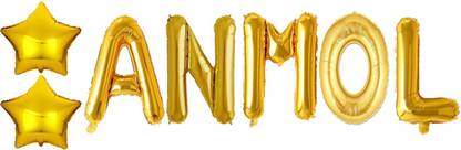 Flipkart.com | Shilpveda Solid ANMOL Name Letters foil Balloon names ...