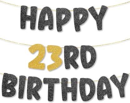 ITSYYBOO Birthday Banner for 23 Year old Decoration Party ...