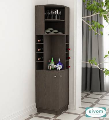 SIVOM Luxe Bar unit for Home/Bar Engineered Wood Bar Cabinet Price in ...