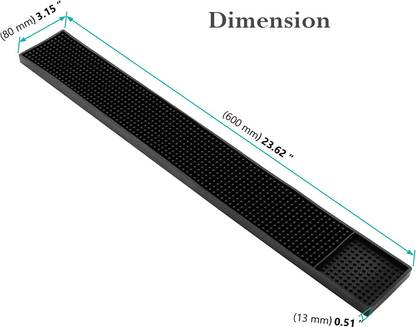 Store2508 PVC Rubber Bar Service Mat Spill Mat Bar Rail for Glassware ...