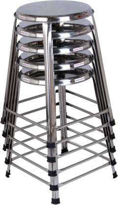 Lifetime Stools 21 inch Stainless Steel Stool for sitting Pack of 5 ...