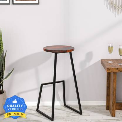 @Home by nilkamal Oval Solid Wood Bar Stool Price in India - Buy @Home ...