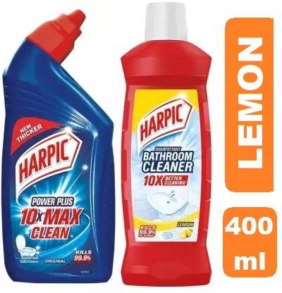 Harpic Blue + Red Toilet +Bathroom Cleaner ^^200ml (Pack of 2) Lemon ...