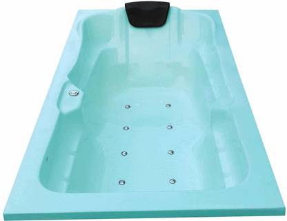 MADONNA Elegant 6 Feet Bathtub with Front Panel and Bubble Bath - Cyan ...