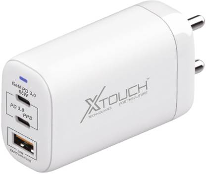 XTOUCH 65 W Quick Charge 3 A Multiport Mobile Charger with Detachable ...