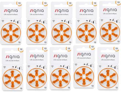Signia P13 Hearing Aid Batteries 1.45V 10 patta (60 battery) Battery ...