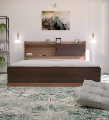 NEUDOT MADRID QUEEN Engineered Wood Queen Box Bed Price in India - Buy ...