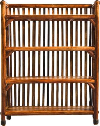 ZAANCREATION Solid Wood Open Book Shelf Price in India - Buy ...