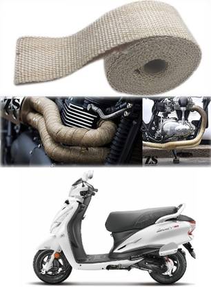 AXWee Silencer Wrap Cream Color for Hero Destini 125 Bike Exhaust Heat ...