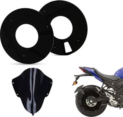 Gogna Mart Acrylic Wheel DISC Cover for 17inch Wheel,Visor for Yamaha ...