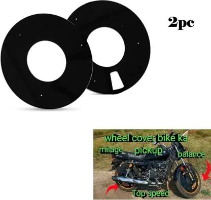 VermsBikers Wheel cover for splendor, bullet,rx100 etc.(Black) Bike ...