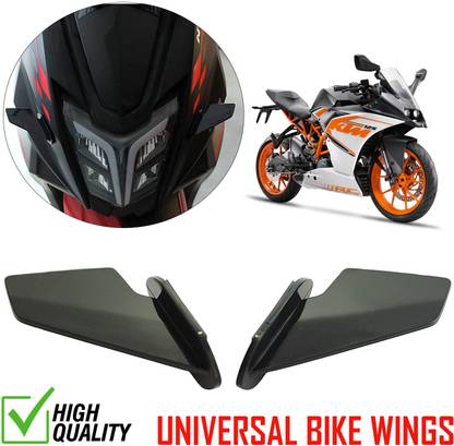 ASRYD Motorcycle Fly Winglet Small Black Bike Fairing Kit Price in ...