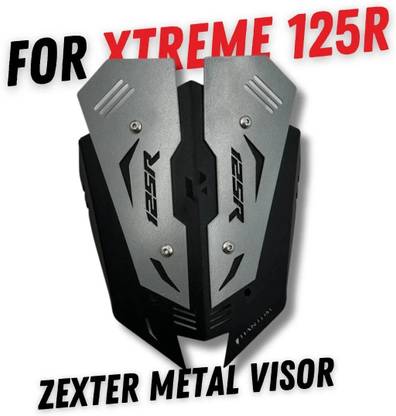 PHANTOM Premium Heavy Metal Visor for Hero Xtreme 125R Windshield (GREY ...