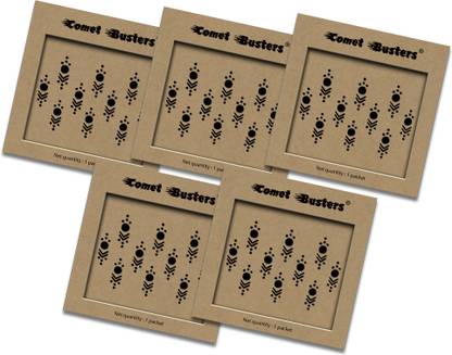 Comet Busters Handcrafted Traditional Black Bindi for Women(15mm ...