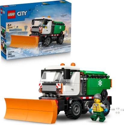 LEGO City Snowplow Truck Toy Vehicle with Minifigure 60490 - City ...