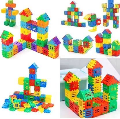 Tozzby House Building Blocks Mediam Size for Kids (150 Pieces Blocks ...