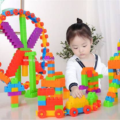 Fancy Building Blocks with Wheel/Smart Activity Train Blocks For Kids ...