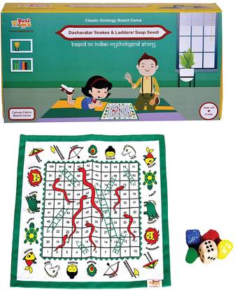 Desi Toys Dashavatar Snakes and Ladders|Saap Seedi|Age 15+ year Educational Board Game ...