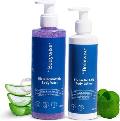 Be Bodywise 5% Niacinamide Body Wash | 5% Lactic Acid Body Lotion | For ...