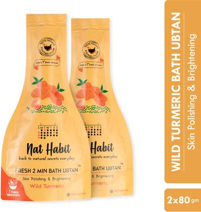 Nat Habit Wild Turmeric Bath Ubtan Scrub|Skin Polishing & Brightening ...