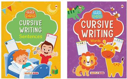 Cursive Writing Books - Words and Sentences (Set of 2 Handwriting Books ...