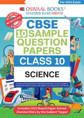 Oswaal CBSE Sample Question Papers Class 10 Science Book (For 2024 Exam ...