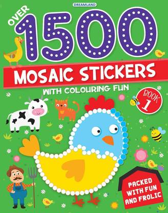 1500 Mosaic Stickers Book 1 with Colouring Fun - Sticker Book for Kids ...