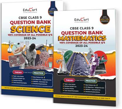 (OLD) Educart CBSE Class 9 Question Bank SCIENCE & MATHS For 2023-2024 ...