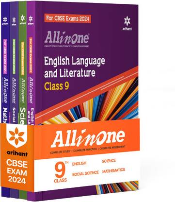 All In One Class 9th Science,Mathematics, Social Science, English for CBSE Exam 2024 (Set of 4 ...