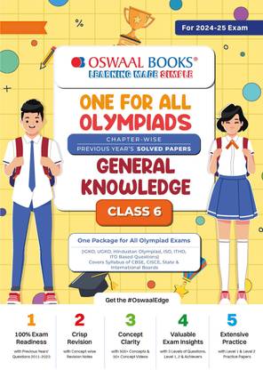 One for All Olympiads Previous Year Solved Papers_class 6_general Knowledge_for 2024-2025 Exam ...