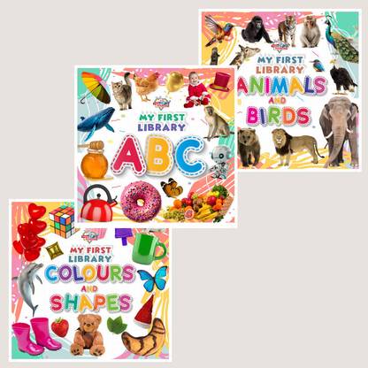 My First Learning Library Books : ABC|Colours and Shapes|Animals and ...