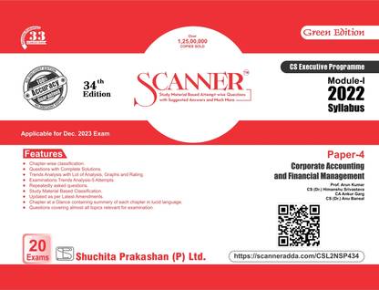 Scanner for Corporate Accounting and Financial Management (Paper 4 | CS ...