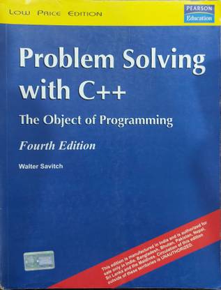 Problem Solving with C++ 4th Edition: Buy Problem Solving with C++ 4th Edition by Savitch at Low ...