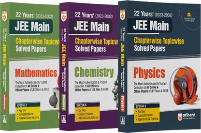 22 Years (2023-2002) JEE Main Chapterwise Topicwise Solved Papers Physics, Chemistry ...
