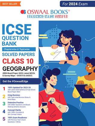 Oswaal ICSE Question Bank Class 10 Geography Book (For 2024 Board Exams ...