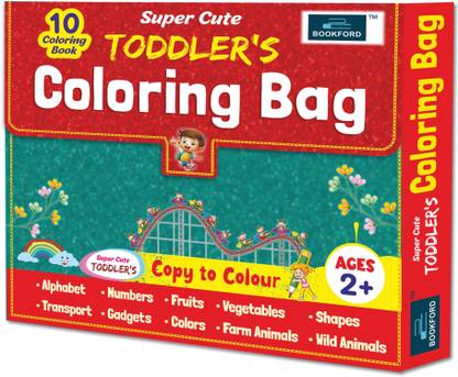 Coloring Books For Kids | Box Set of 10 Coloring Book | Gift Bag For ...