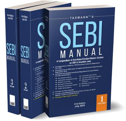 Taxmann's SEBI Manual (Set of 3 Vols.) – Compendium of the Annotated ...