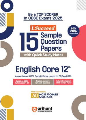 (OLD EDITION) Arihant i Succeed 15 Sample Question Papers for English ...