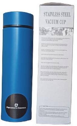 Signature Essence Blue Double Stainless Steel Wall Smart Flask Vacuum ...