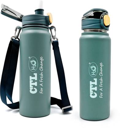 CTLH2O Mat green Flip-top Stainless Steel Insulated Flask 800 ml Flask ...